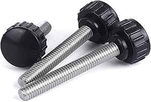 Amazon.com: VSOLS Round Head Handle Hand Screw Round Knurled Rubber Thumb Screw Plastic Tighten ...