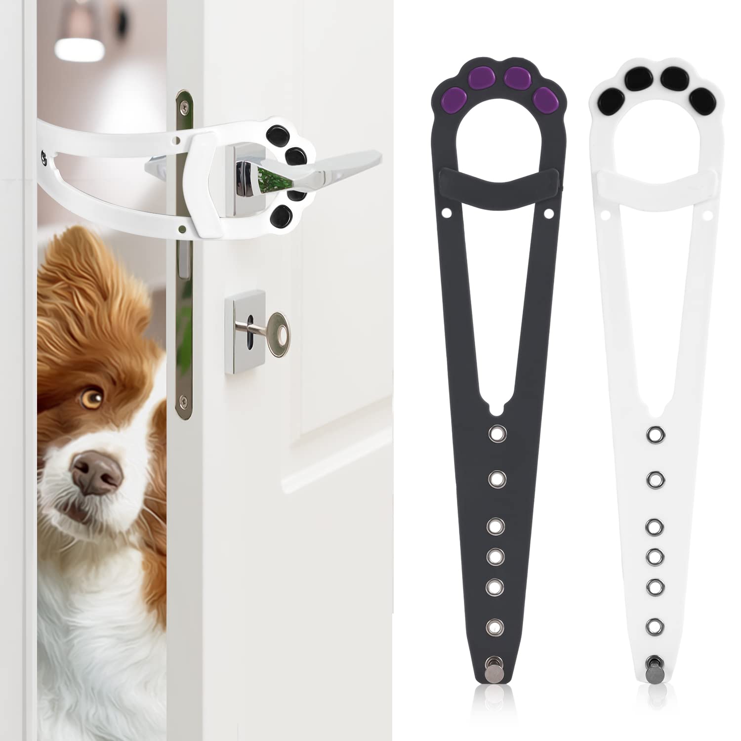 2pcs Cat Door Latch Holder, Cute Cat Paw Shaped Cat Door Bracket Latch ...