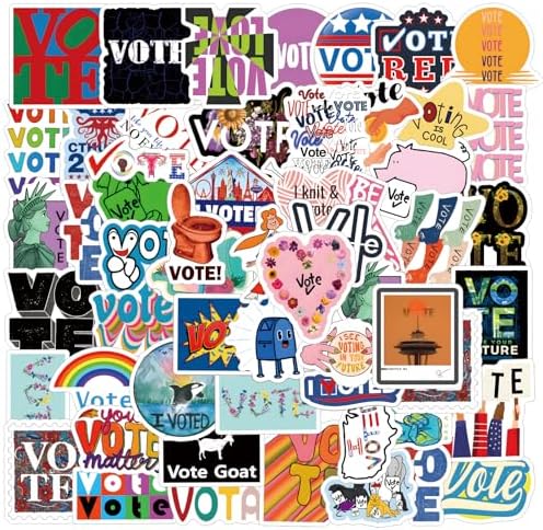 Amazon.com: 67pcs Colorful Vote Sticker Patriotic Election Voting ...