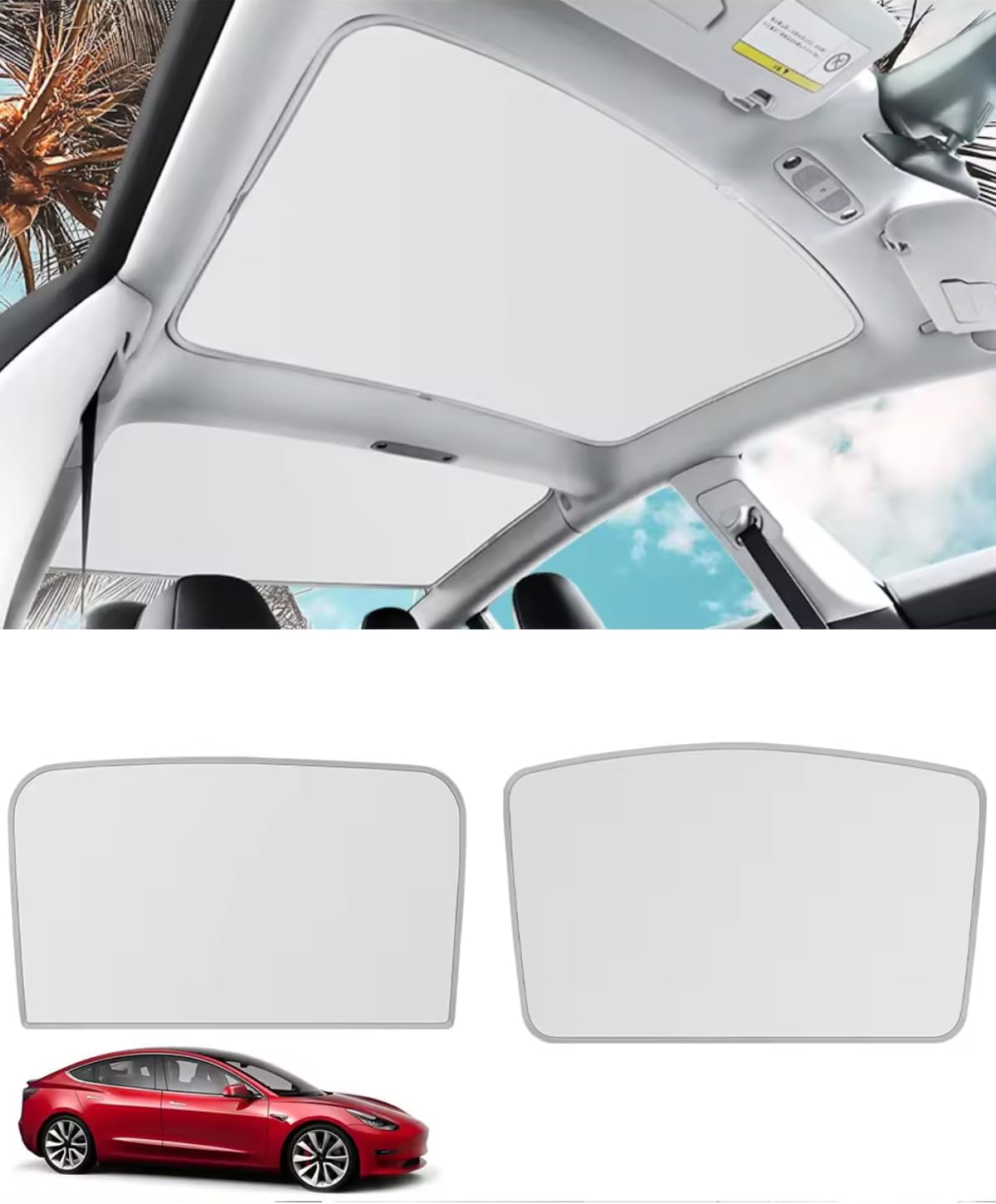 Amazon.com: 2024 Highland Glass Roof Sunshade, Model 3 Highland Roof ...