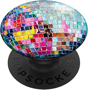 Amazon.com: Aesthetic Retro Colorful Disco Ball Vintage Art PopSockets Adhesive PopGrip : Cell ...