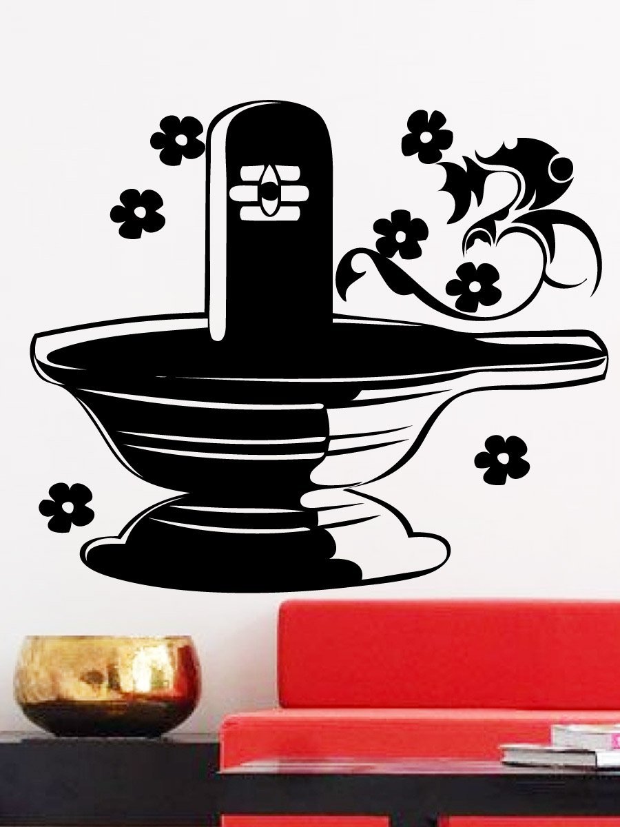 Buy WALLMANTRA Holy Shiva Lingam Wall Decal Size:M(15x13) inches ...