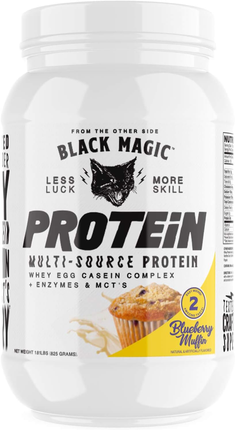 Amazon.com: Black Magic Multi-Source Protein - Whey, Casein, Enzymes ...