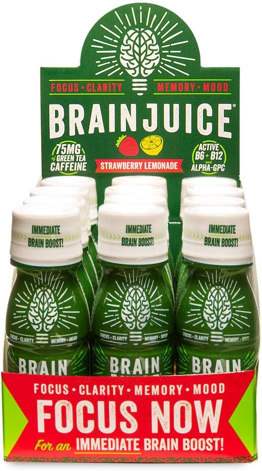 Amazon.com : BrainJuice Brain Booster Shot, Strawberry Lemonade | Brain ...
