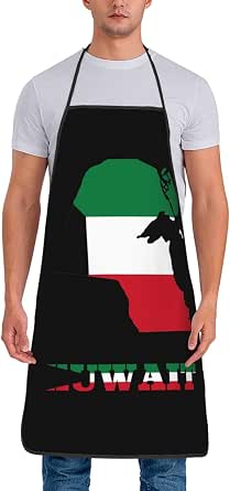 Amazon.com: Flag Of The Kuwaiti Kuwait Map Funny Apron For Men Women ...