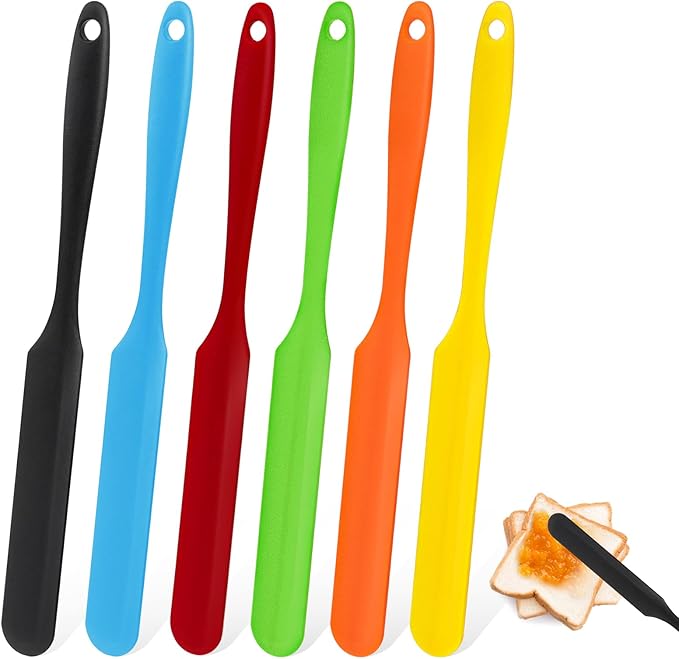 Amazon.com: 6pcs Silicone Jar Spatula Heat Resistant Kitchen Spatulas ...