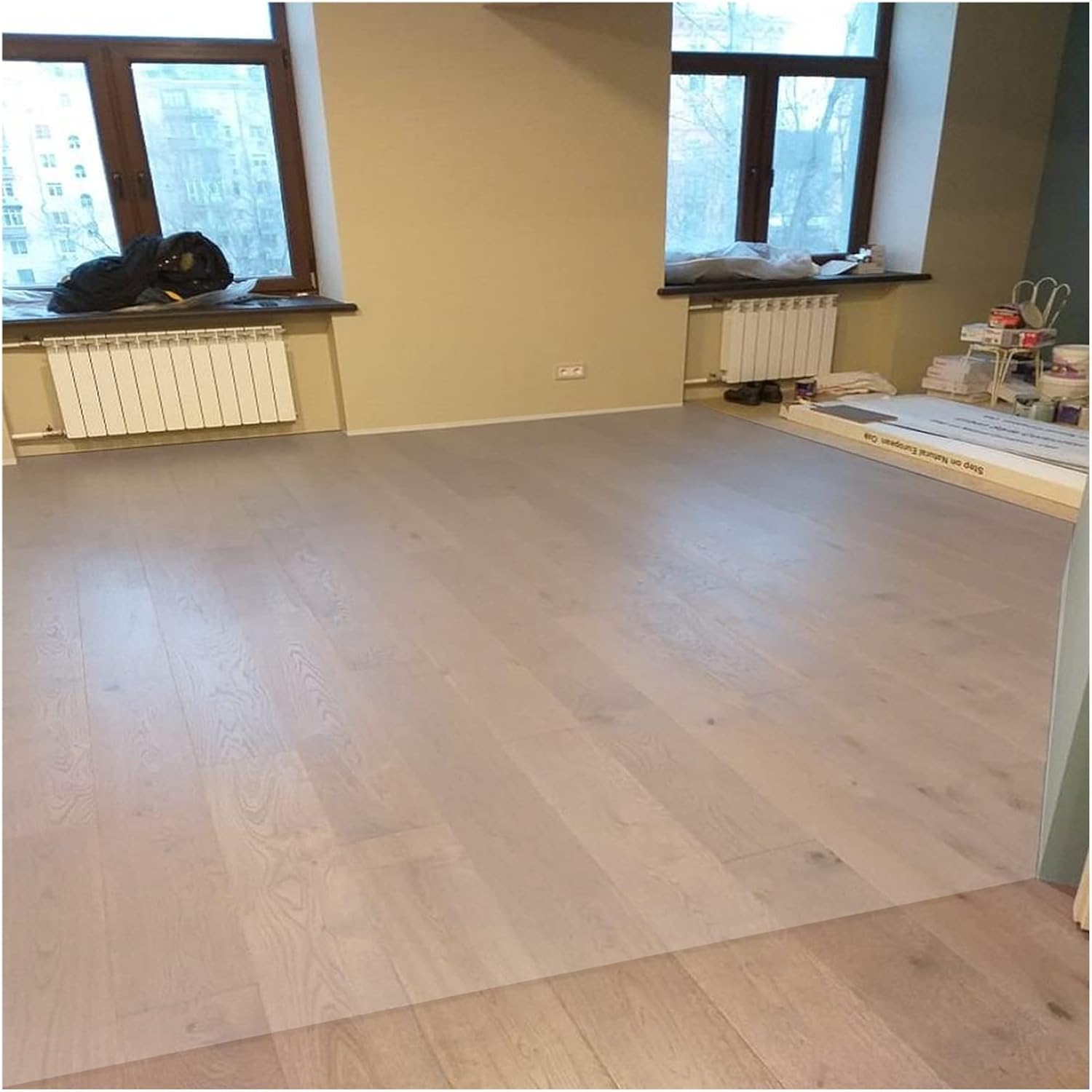 Amazon.com : Clear PVC Hardwood Floor Mat, Transparent Vinyl Plastic ...
