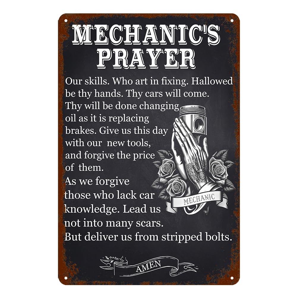 Amazon.com: Mechanic Signs for Garage Funny Mechanic Gifts for Men ...