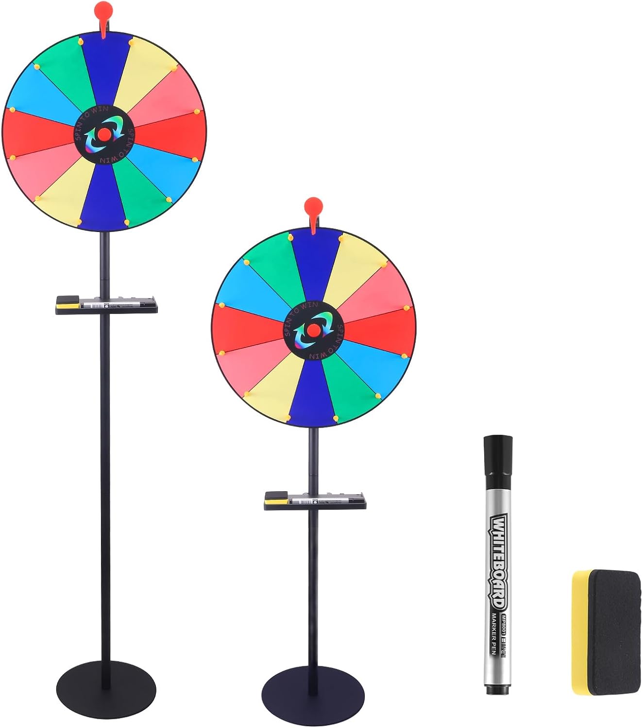 Neulriscn Color Prize Wheel 16 Inch, 12 Slots Spinning Wheel for Prizes ...