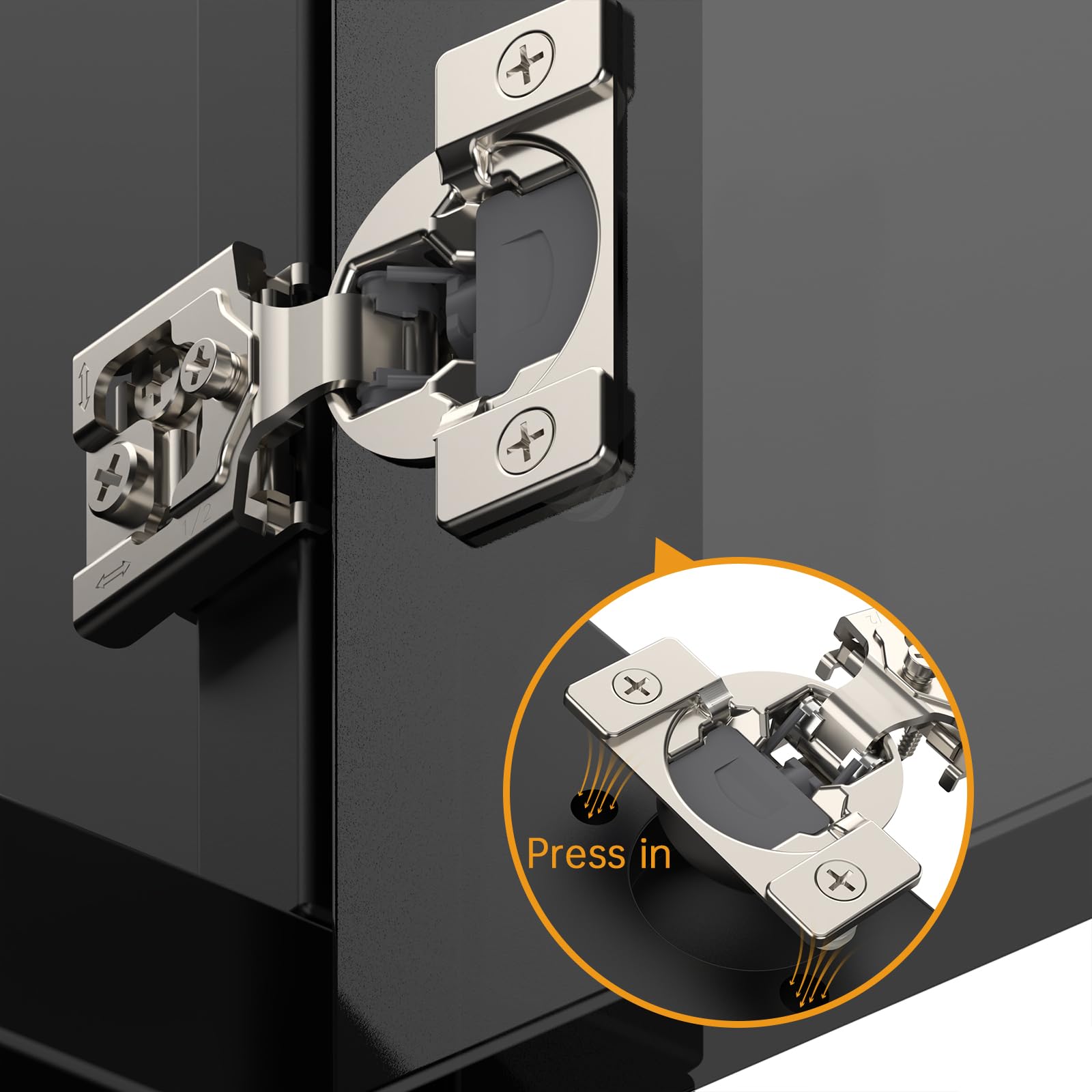 Snapklik.com : Chibery 50 Pack 1/2" Overlay 3D Soft Close Concealed ...