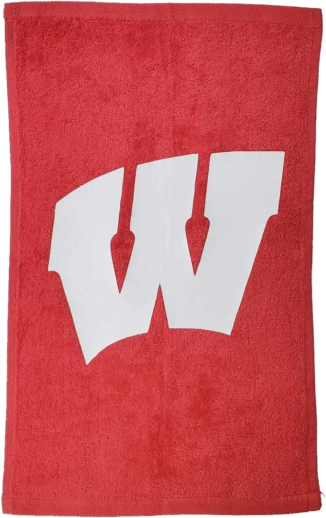 Amazon.com: Wisconsin 100% Cotton 11"x18" Red Rally Towel White HTV ...