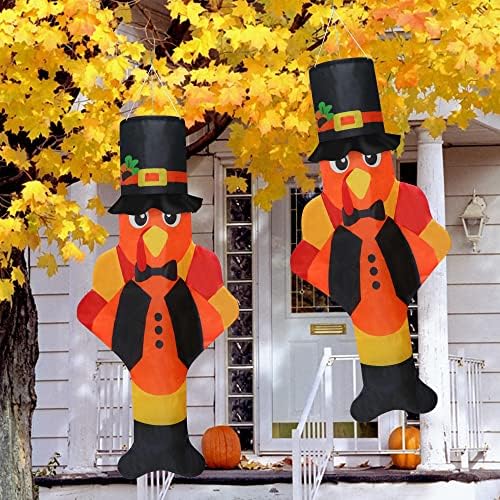 Amazon.com : 2PCS Thanksgiving Turkey Windsocks, Fall Thanksgiving ...