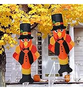 Amazon.com : 2PCS Fall Thanksgiving Windsocks Decorations, Pilgrim Boy ...