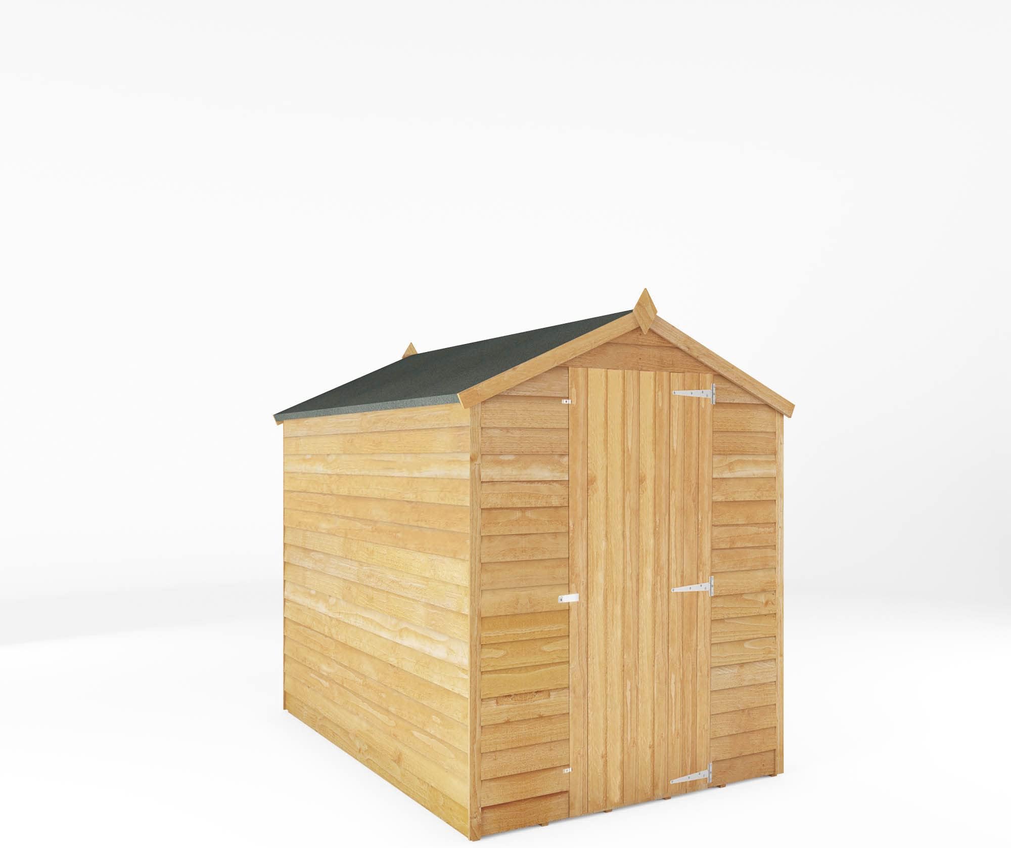 WALTONS 7 x 5 Overlap Windowless Storage Shed | Apex Roof | 7mm Overlap ...