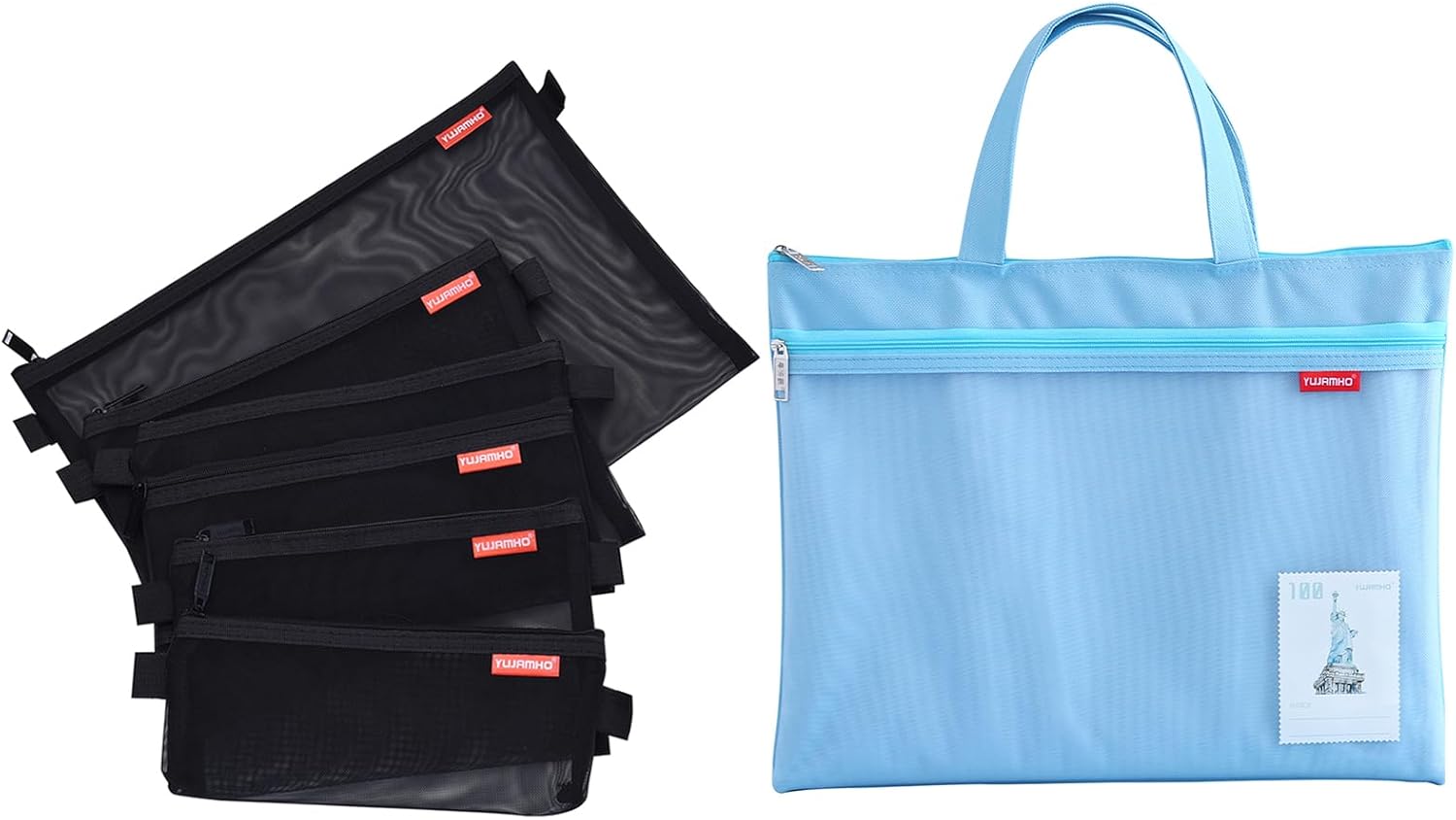 Amazon.com : Pendancy Mesh Zipper Pouch Bundle, 5pcs Size Lightweight ...