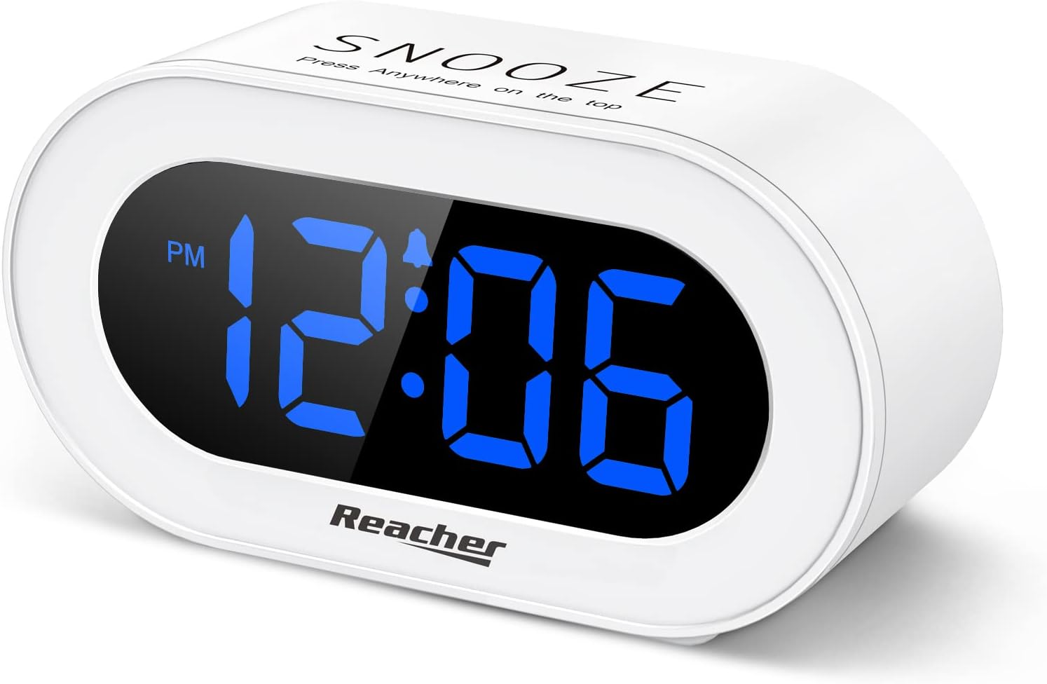 Amazon.com: Sharp Blue LED Alarm Clock with Dimmer - Silver : Home ...