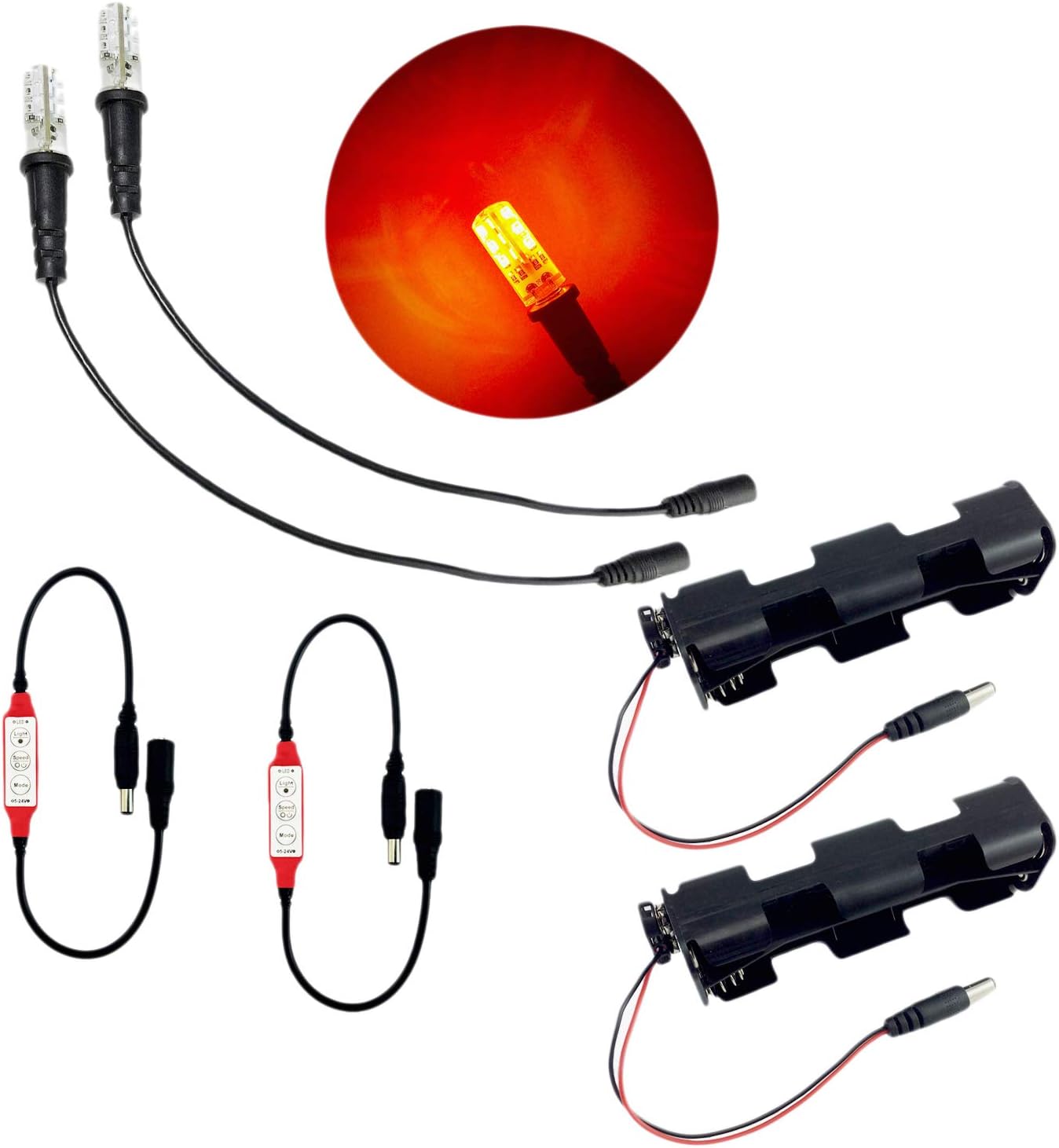 Amazon.com: Prop and Scenery Lights Ember Orange Fire Effect Flame ...