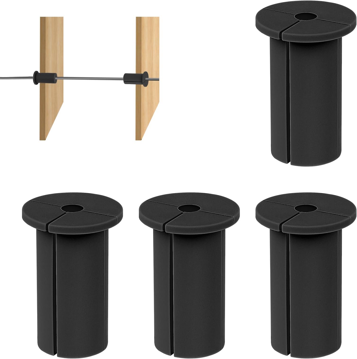 Amazon.com: 4 Pcs Wall Hole Cable Routing Kit Silicone Wall Grommets ...