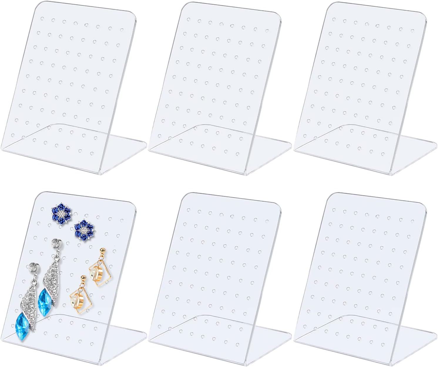 Amazon.com: yeesport 2 Pack Earring Organizer 72 Hole, Clear Acrylic ...