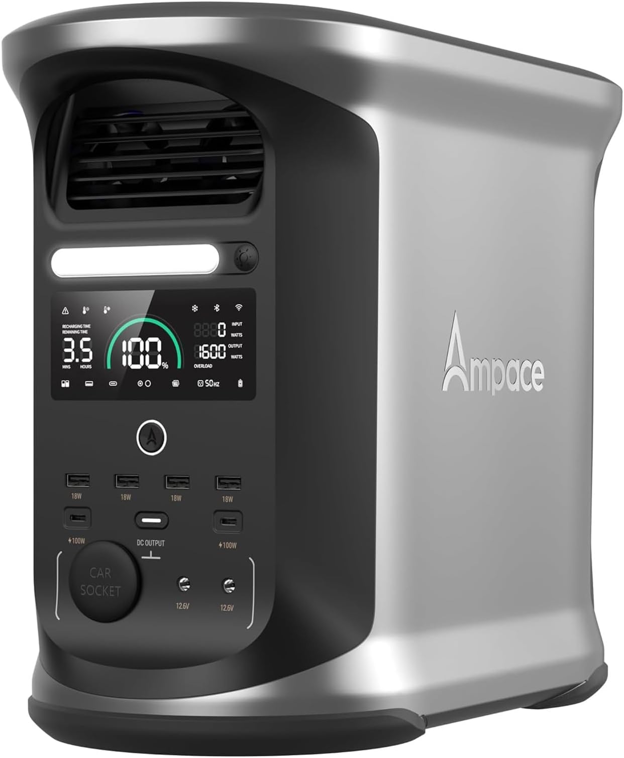 Amazon.co.jp: Ampace Andes 600 Pro ポータブル電源 584Wh 7.6kg AC600W(サージ1800W ...