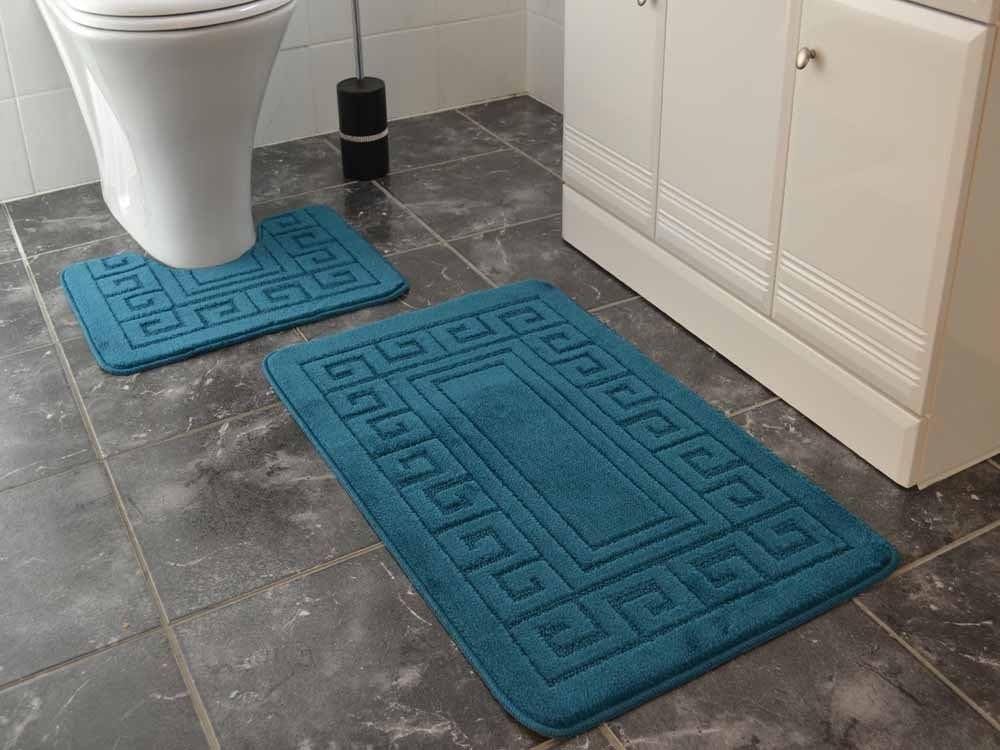 Rugs Supermarket Kingfisher 2 Piece Bath Mat Set. Available in 25 ...