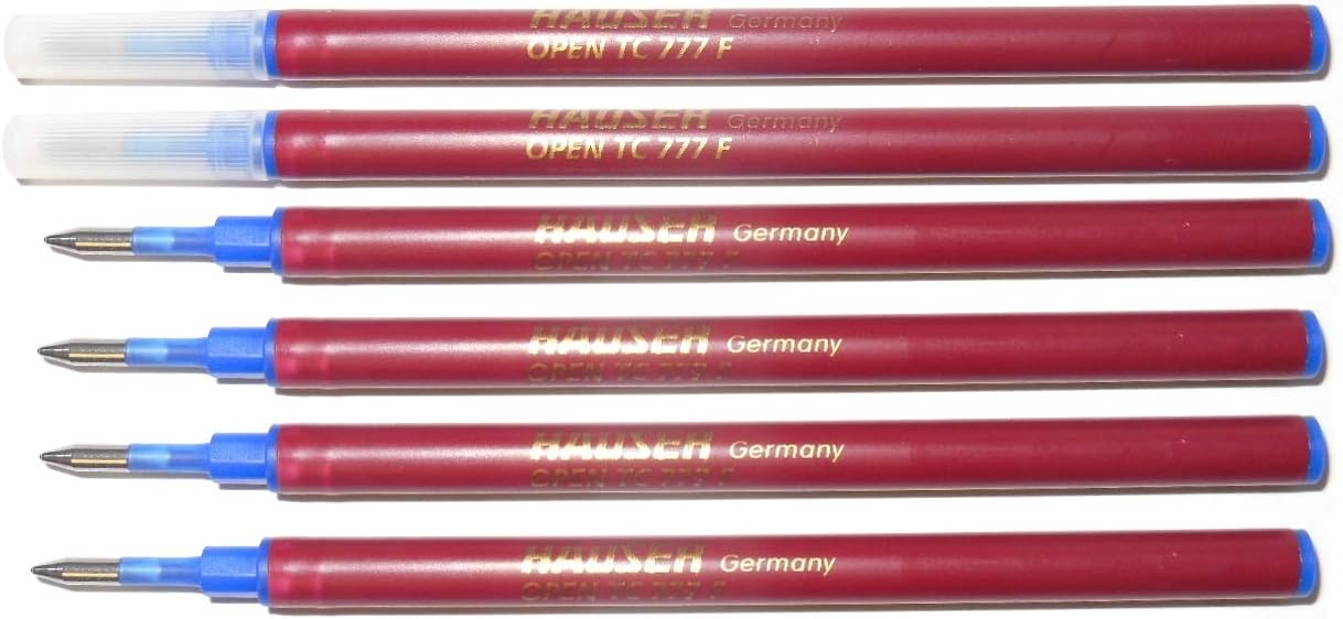 Amazon.com : Hauser 777 Rollerball Pen Refills - 6 Pack - Blue : Pen ...