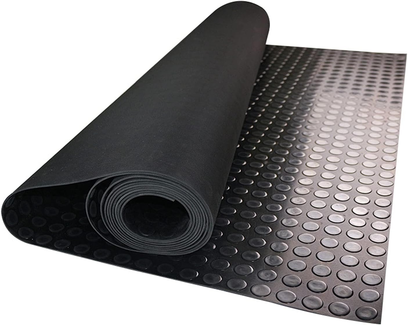 GOOFCXO Tapis de sol de garage en caoutchouc de 1,2 x 2,5 m - Texture diamant robuste - Rouleau ...