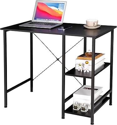 Amazon.com: Tangkula Folding Computer Desk with 3 Storage Drawers ...