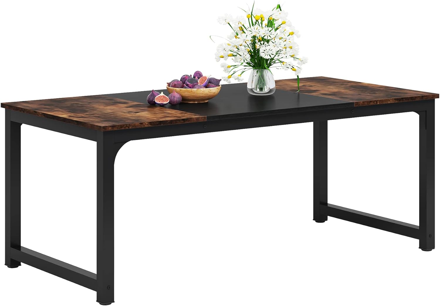 Amazon.com - LITTLE TREE 70.9 Inch Large Dining Table Rectangular ...