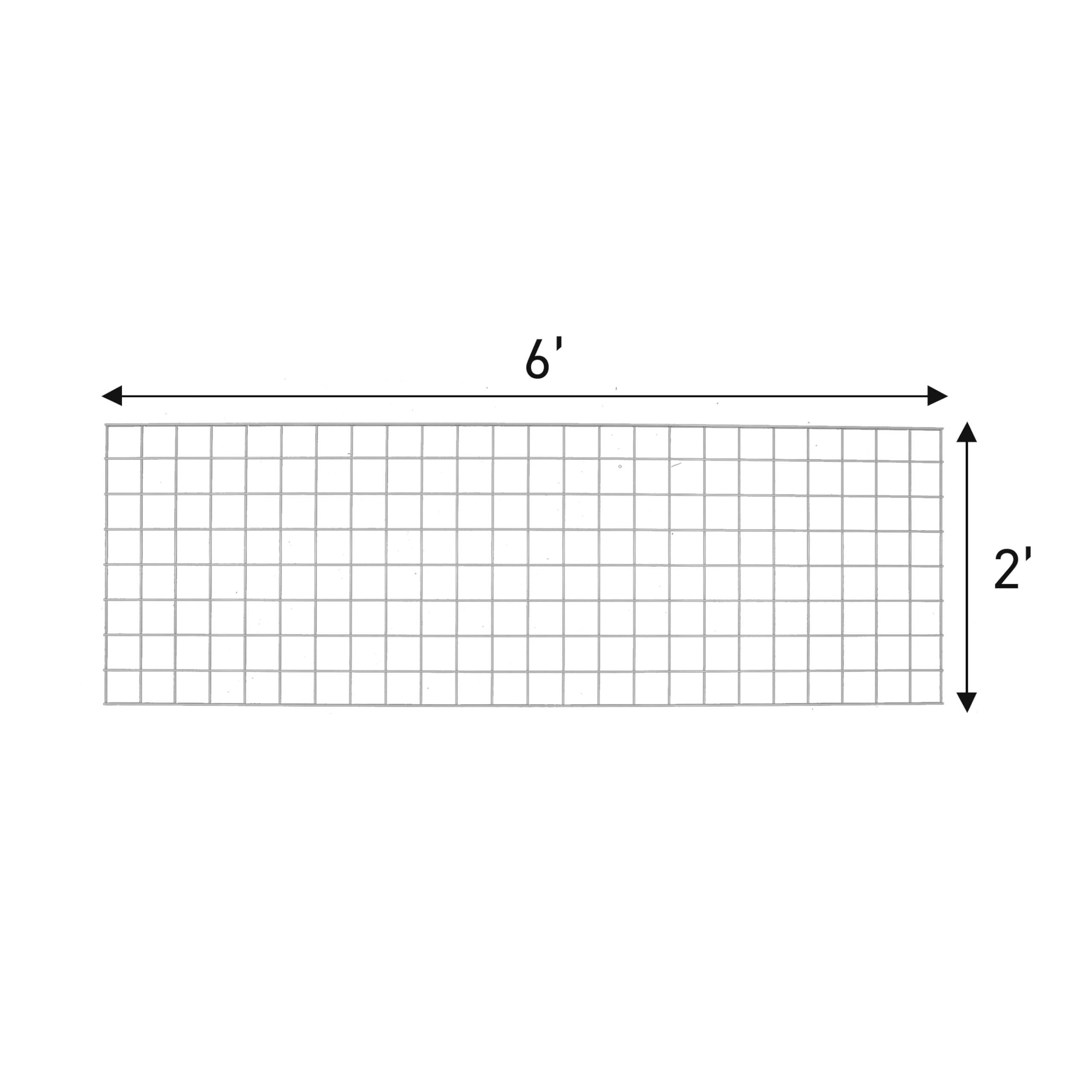 Snapklik.com : SSWBasics 2 X 6 Foot White Wire Grid Panel - 3” On ...