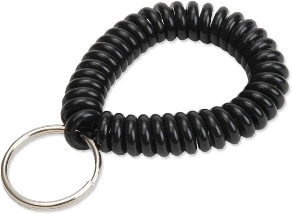 Amazon.com: Lucky Line 2” Spiral Wrist Coil with Steel Key Ring, Multi ...