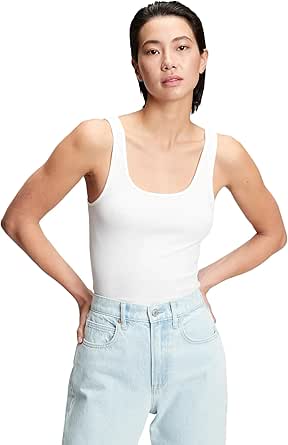 GAP Women's Ribbed Tank Top at Amazon Women’s Clothing store