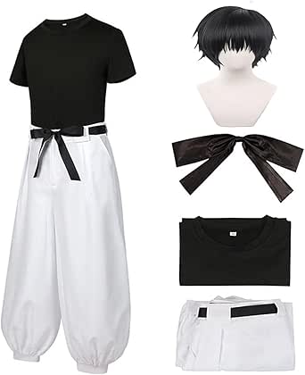 Amazon.com: Gojo Cosplay Anime Costume short sleeved set show Halloween ...