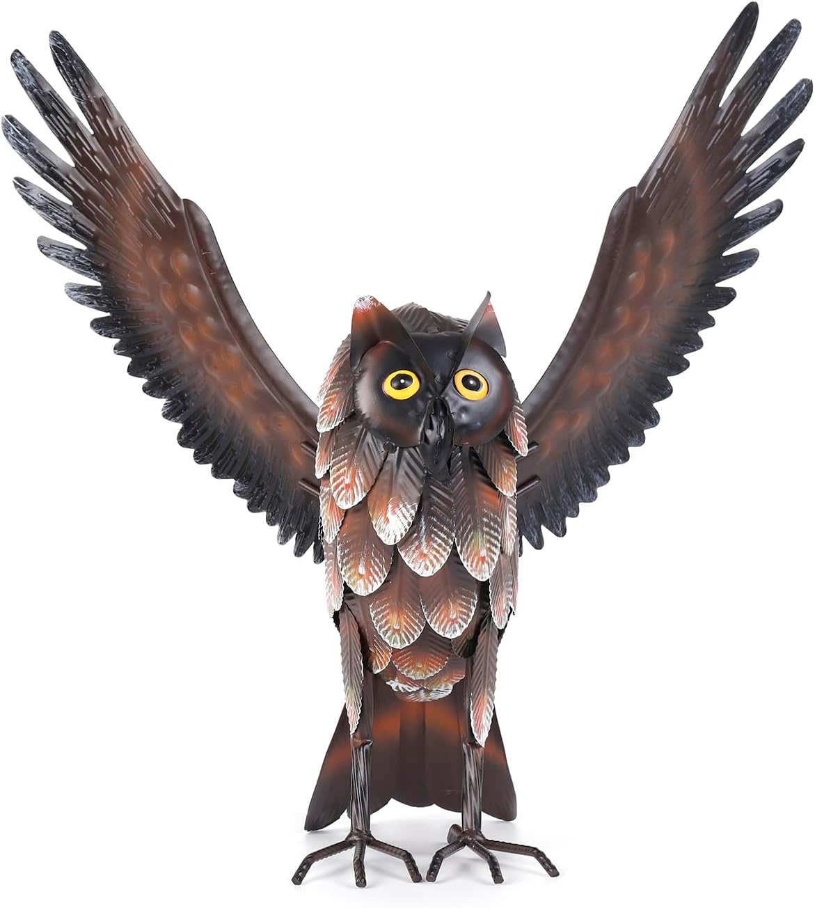 Amazon.com: Shorayn Garden Metal Owl Statue Yard Art Outdoor Decor for ...
