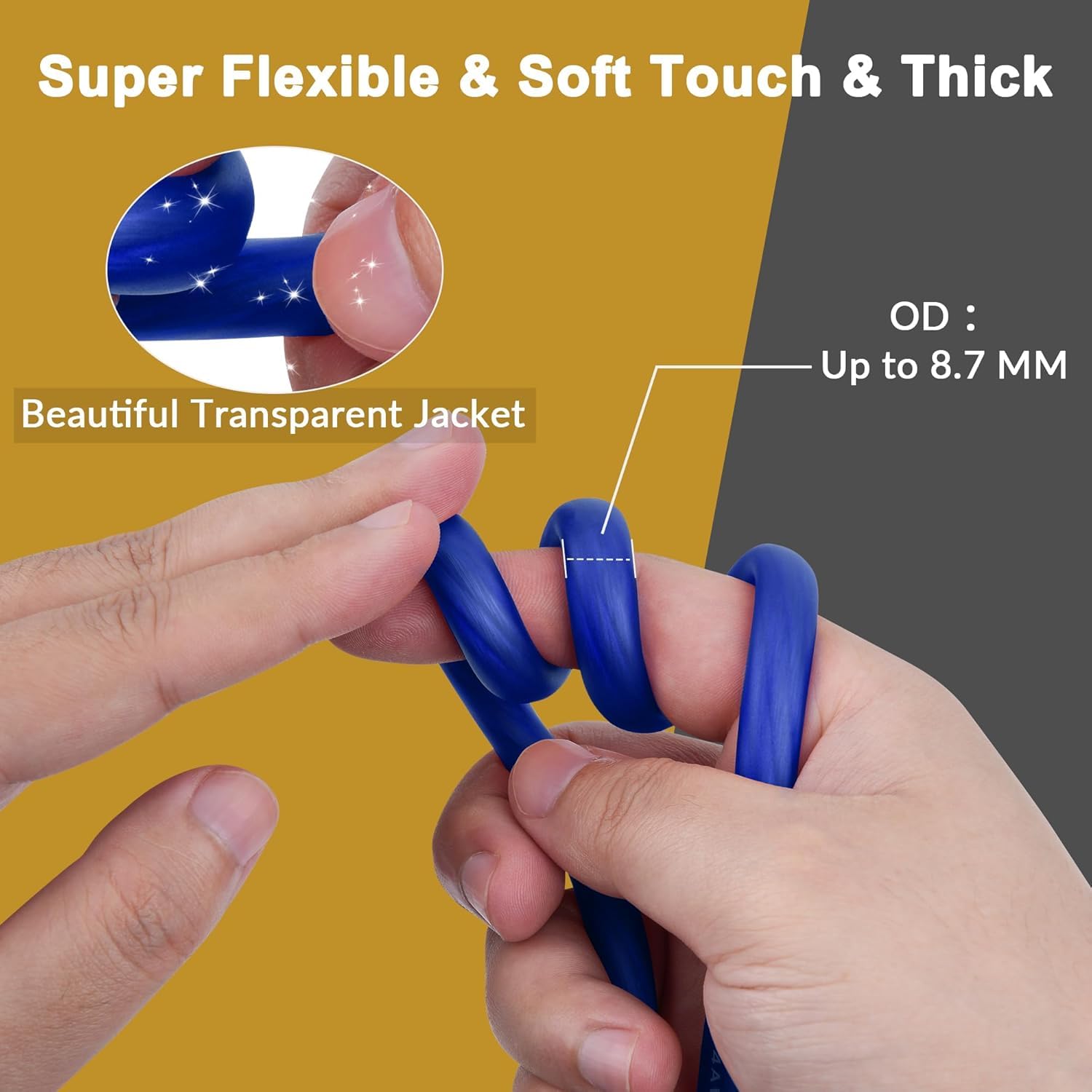 Snapklik.com : 4 Gauge 4 AWG 30 Ft Blue Power/Ground Wire Cable, True ...
