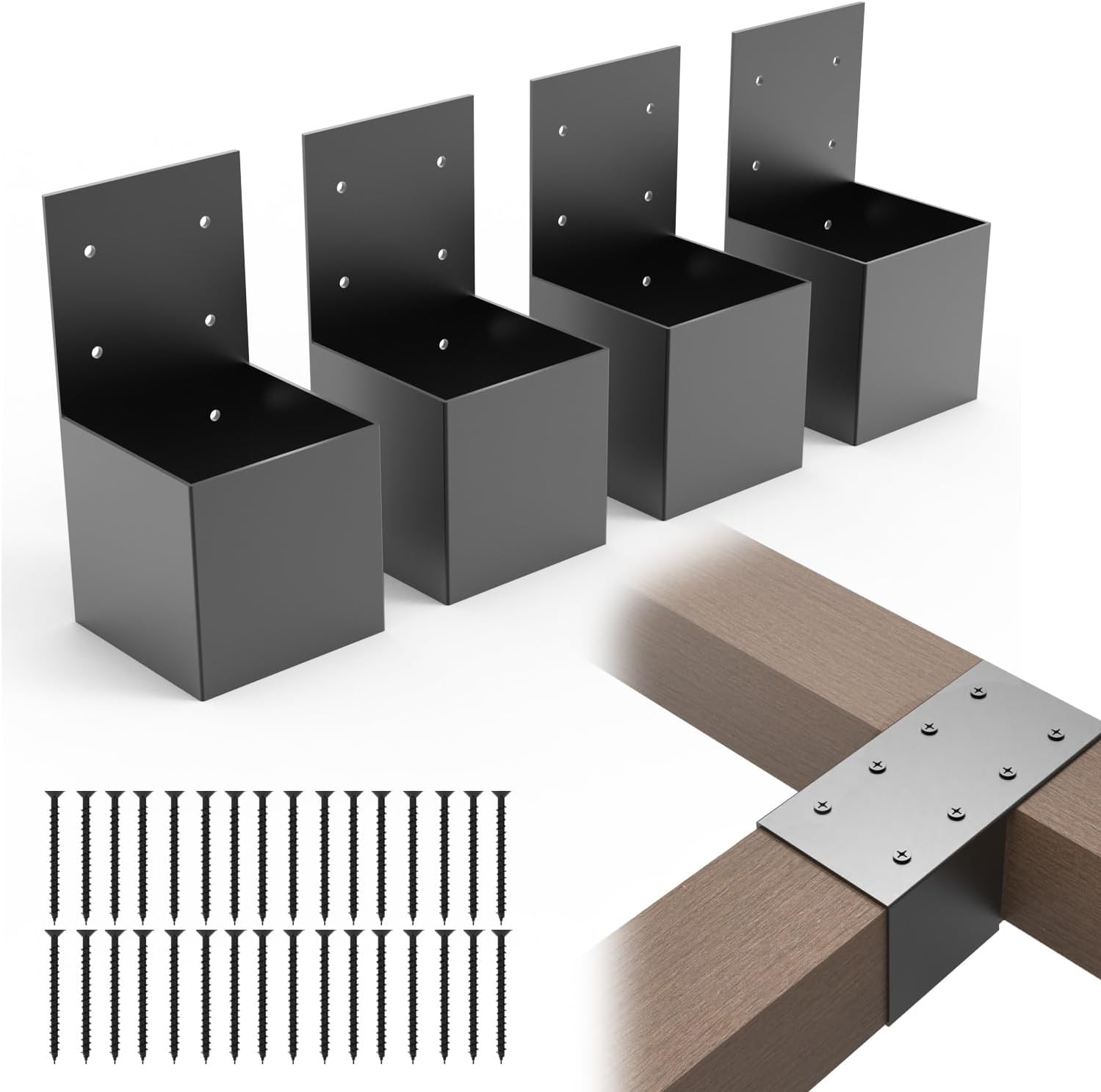 Amazon.com: 2pcs Heavy Duty Pergola Corner Brackets, LAVANE Extension 3 ...