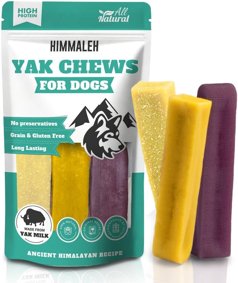 Fuzzl Yak Chews for Dogs Blueberry Mango Coconut 3 Pack - Natural Dog ...