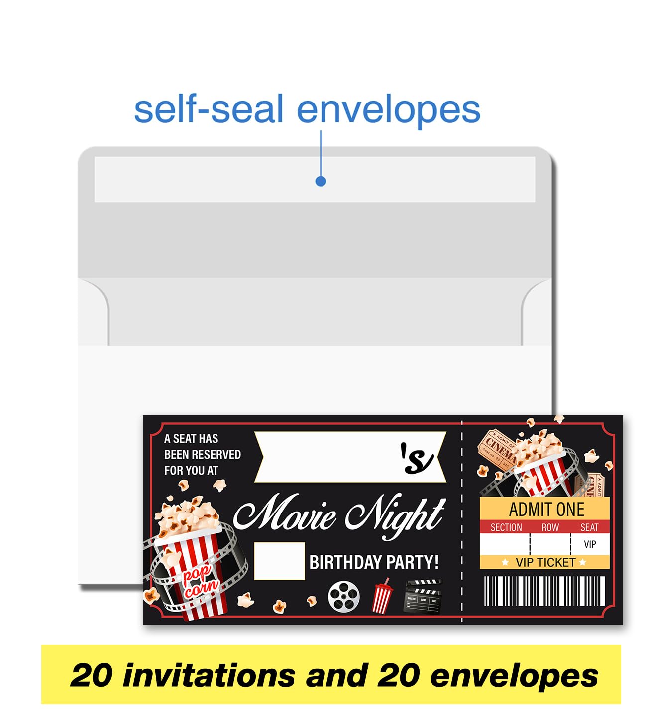 Movie Theater Ticket Invitations Movie Ticket Invitations Birthday