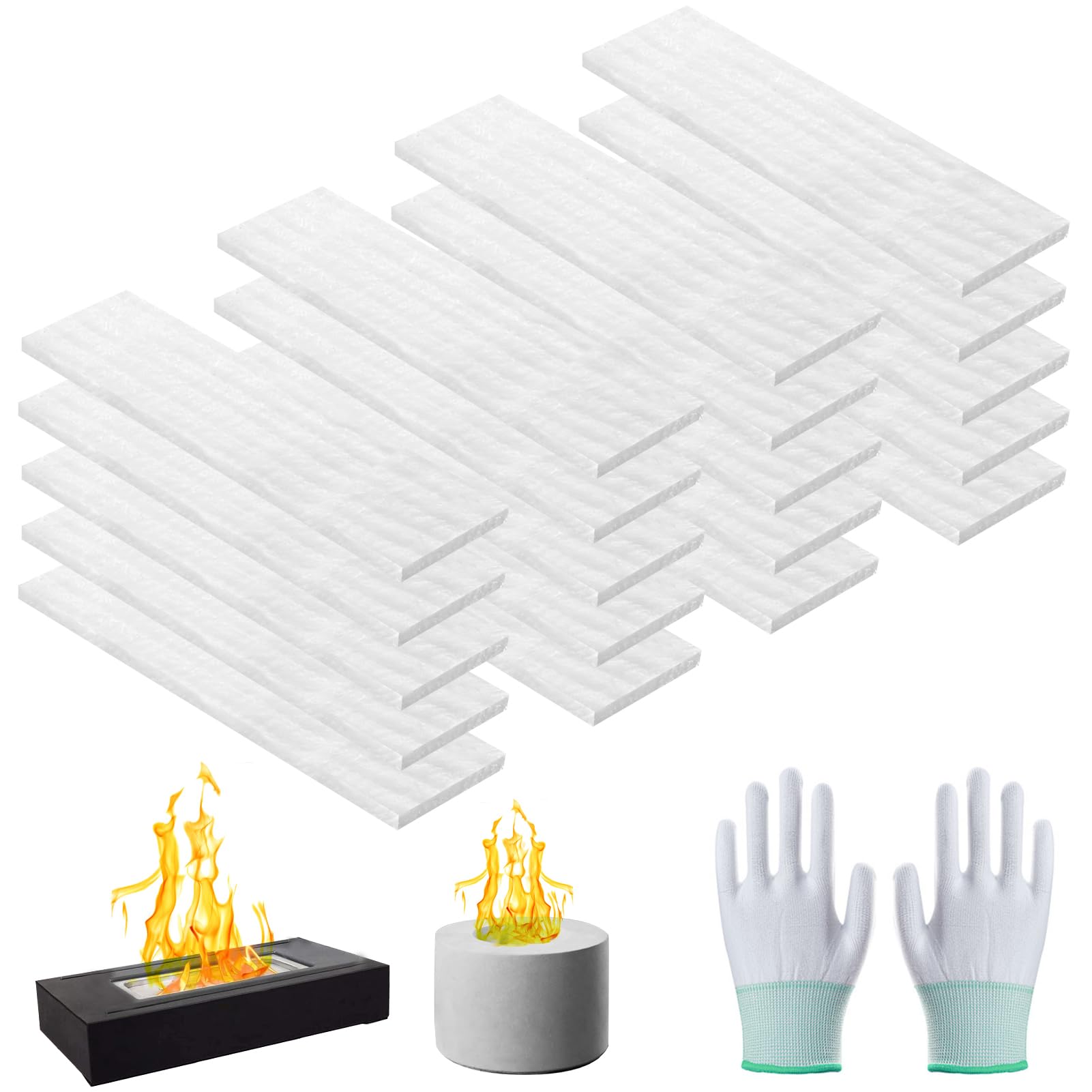 Amazon.com: 20 Pcs Ceramic Wool Wick for Tabletop Fire Pit, Carbon Felt ...