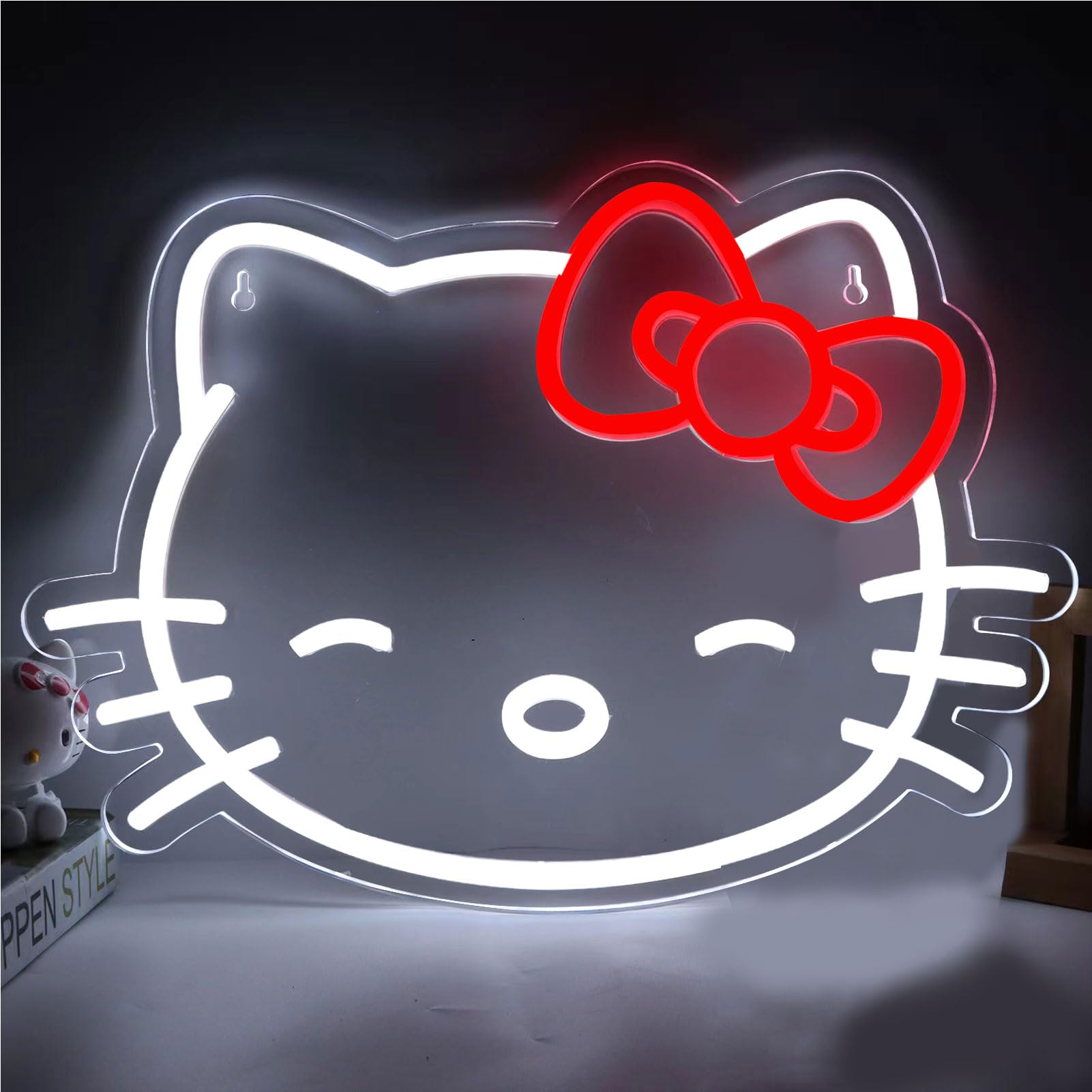 Pugna Cat Neon Signs for Wall Decor Cute Neon Lights for Bedroom Led ...