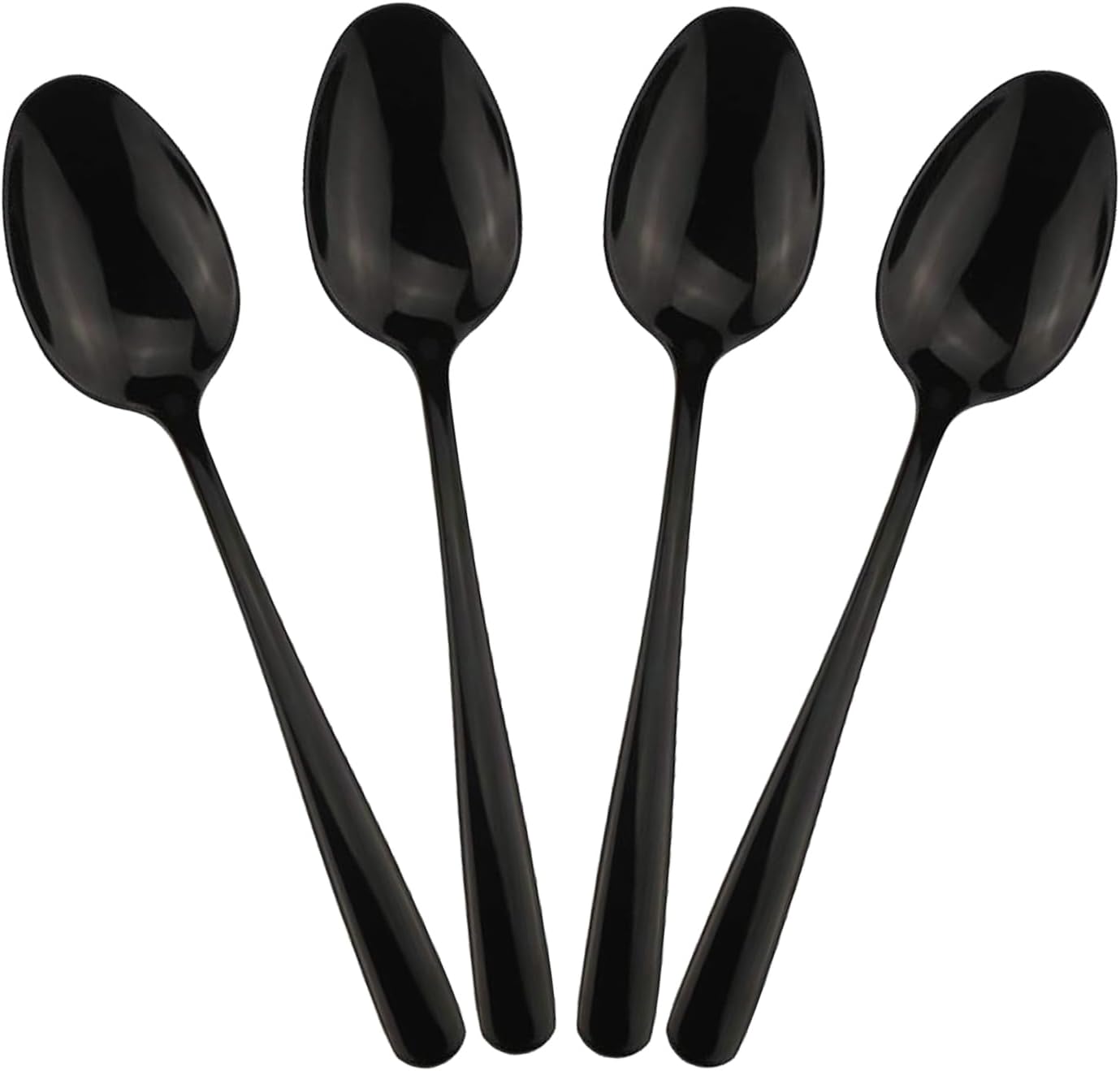 Amazon.com | Large Dinner Spoons, 8.15 Inch DEALIGHT Black 18/10 ...