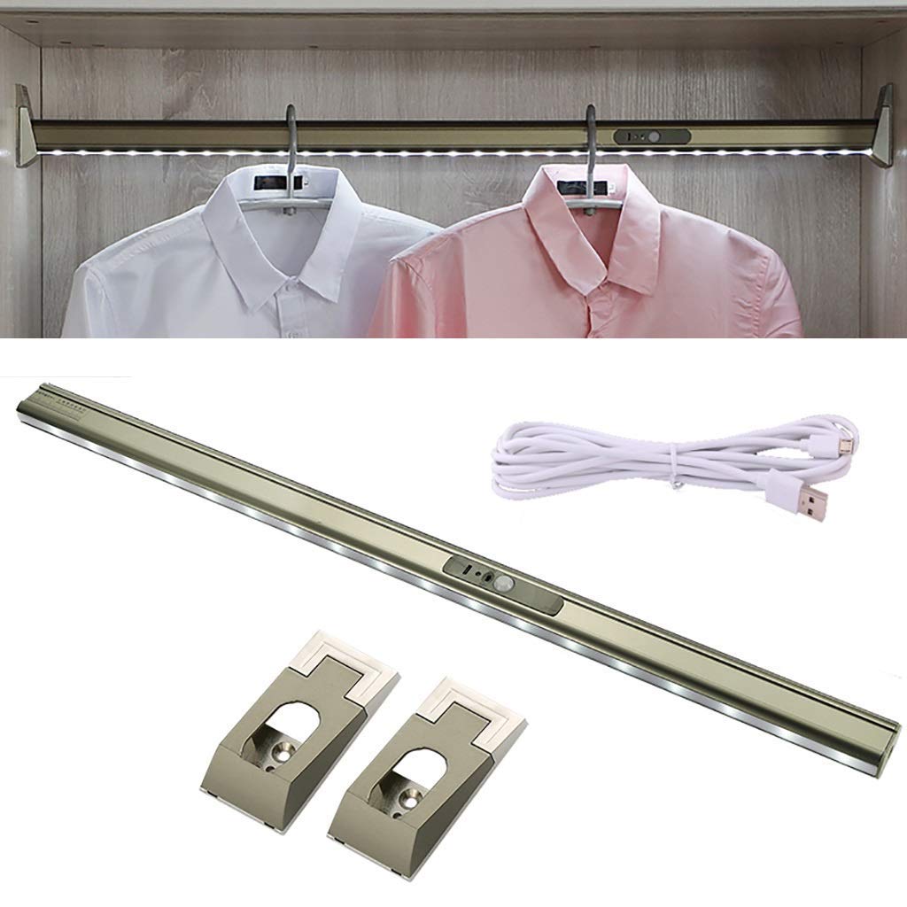Buy NICETOW 2-in-1 Wardrobe Closet Rod,LED Lighting Wardrobe Clothes ...