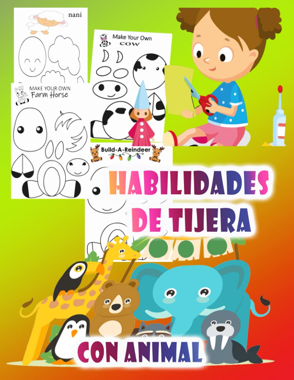 Habilidades De Tijera Con Animal Libro De Actividades Para Ninos ...