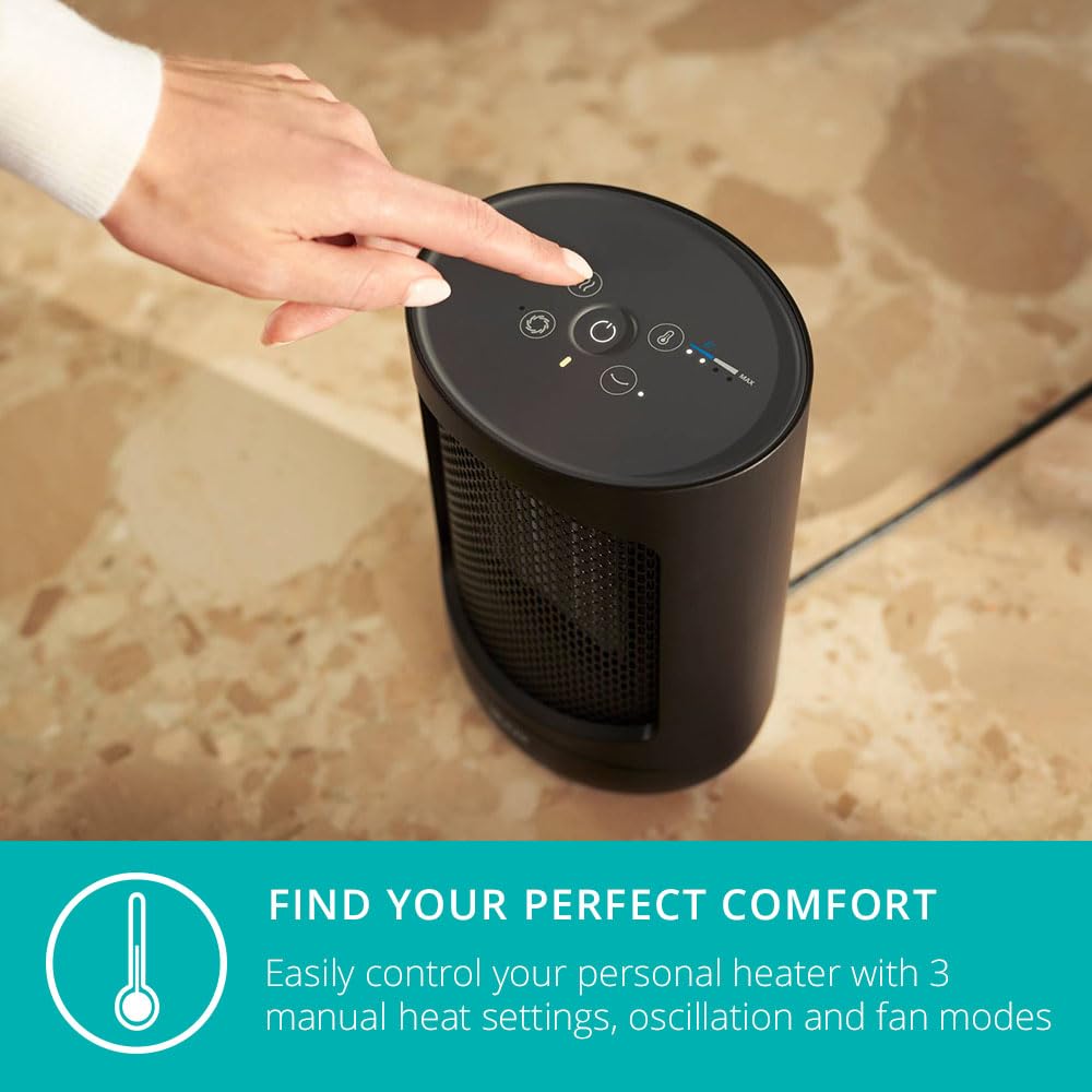 Duux Zone Personal Heater | 1500W | 60-Degree Horizontal Oscillation ...