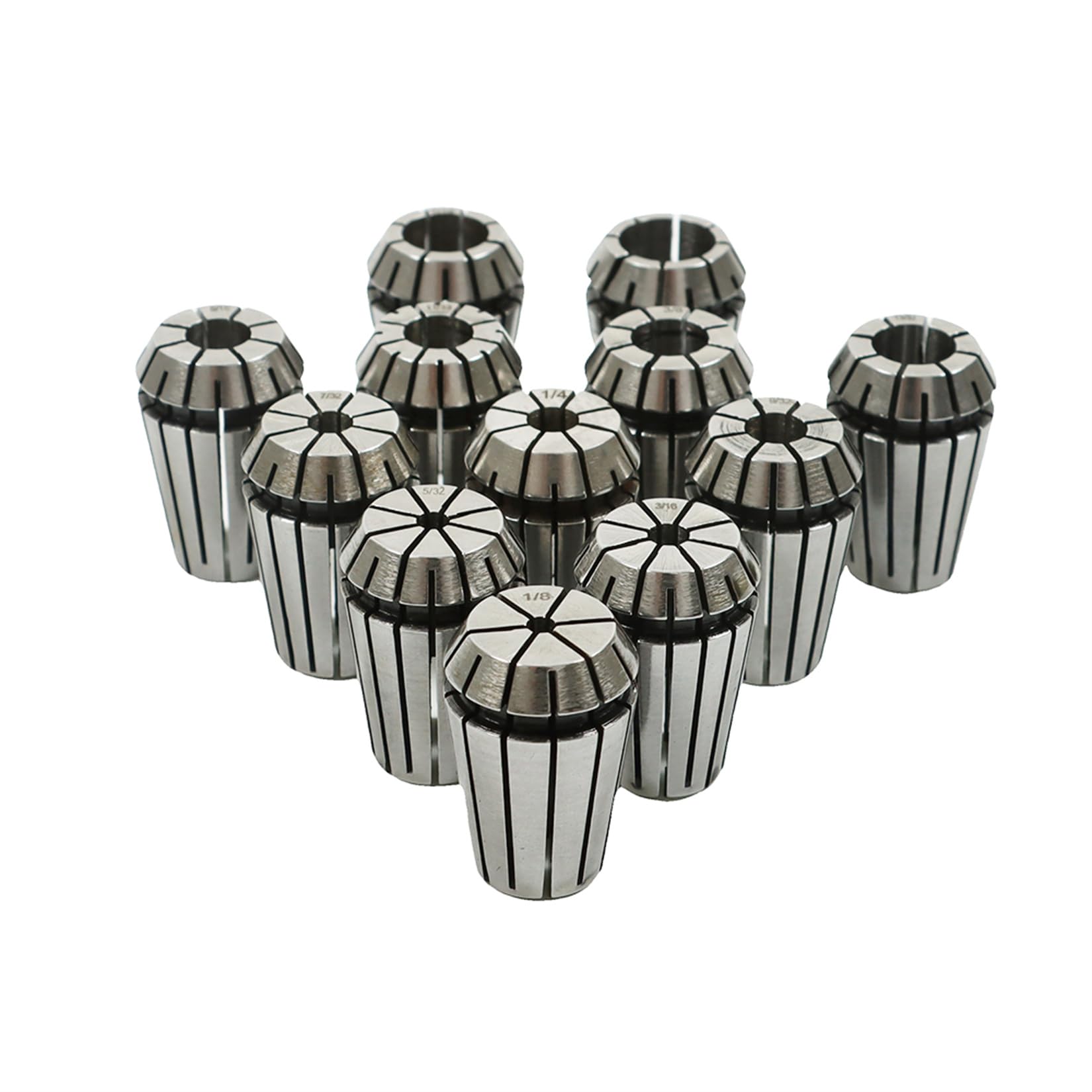 Snapklik.com : Findmall 12 PCS 1/8"-1/2" ER-20 Collets Set For CNC ...
