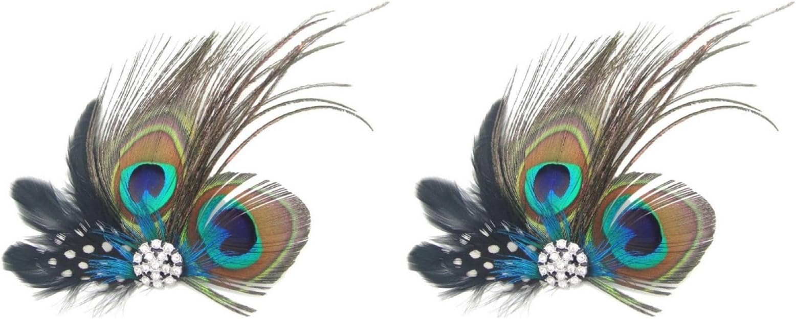 Amazon.com : Acenail Boho Peacock Crystal Hair Accessory - Feather Hair ...