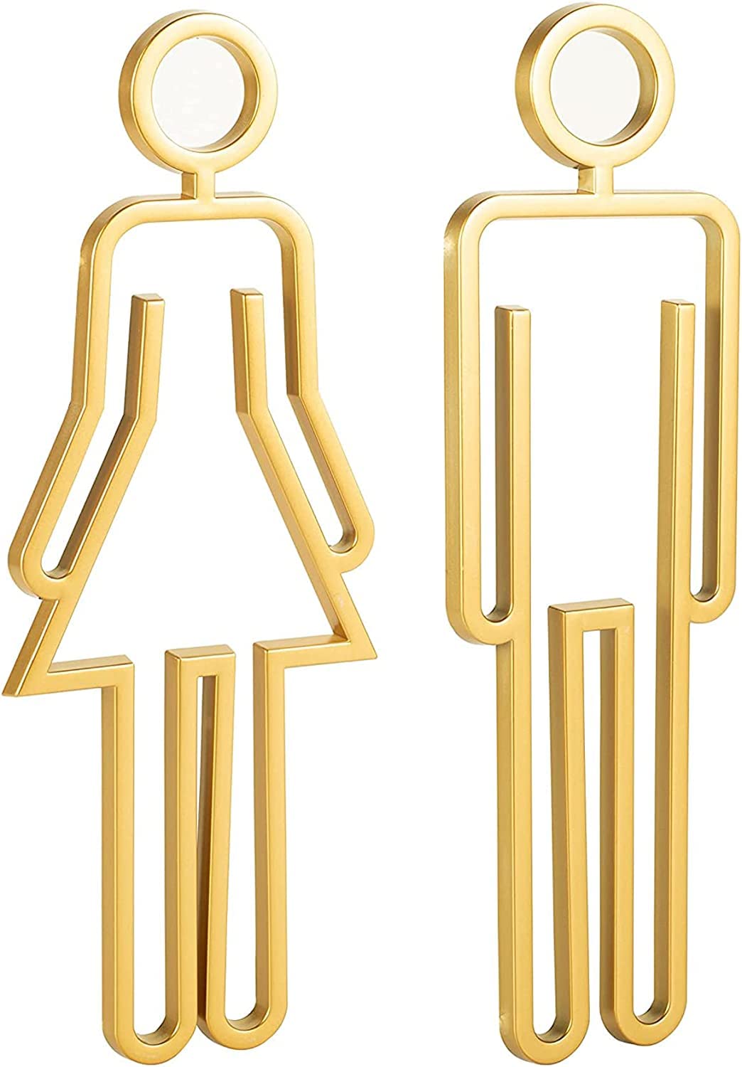 ECVV Acrylic Adhesive Backed Men's and Women's Bathroom Sign 8.6 ...