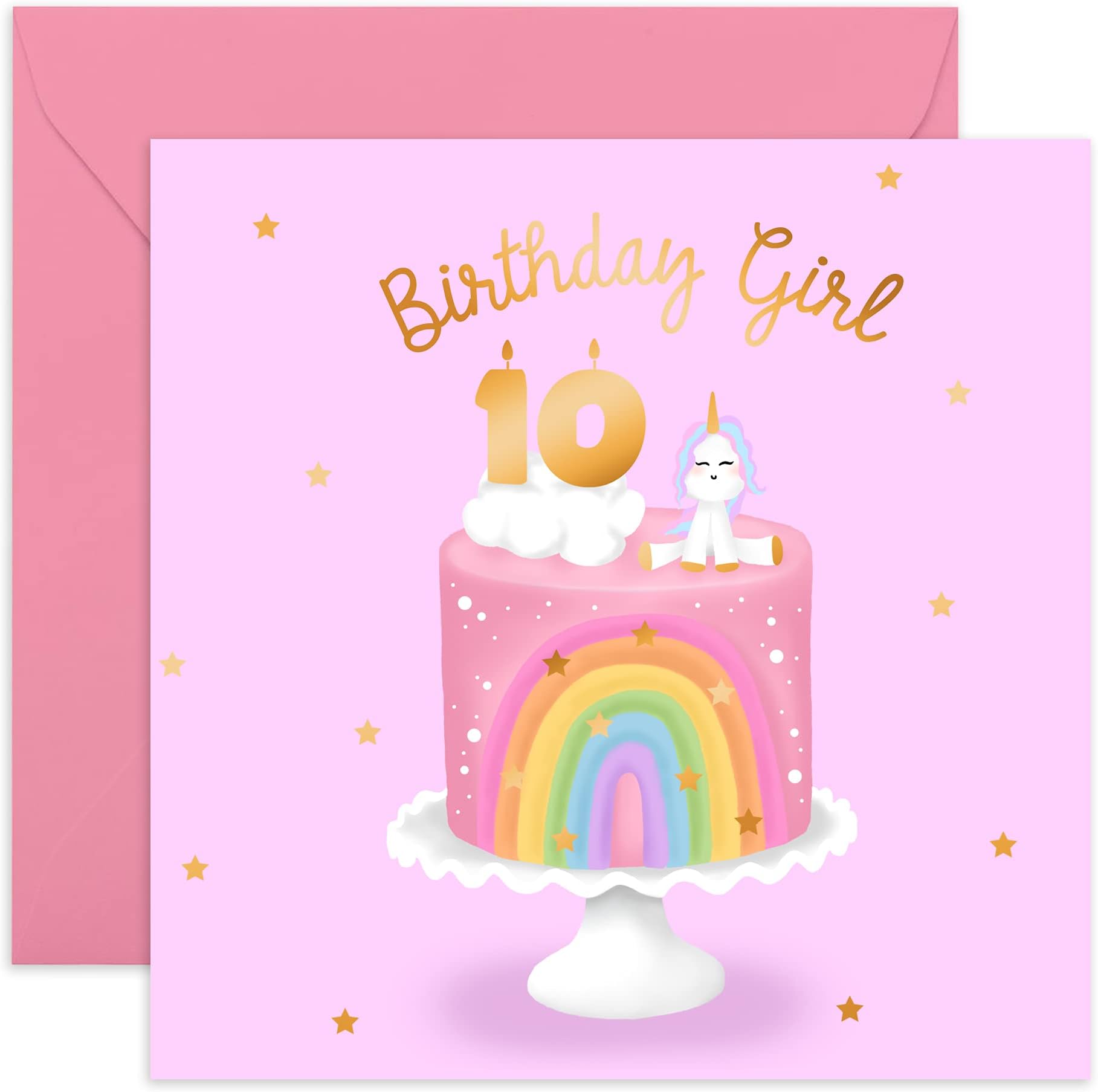 Central 23 Tenth Birthday Card for Girls - Happy 10th Birthday Card ...