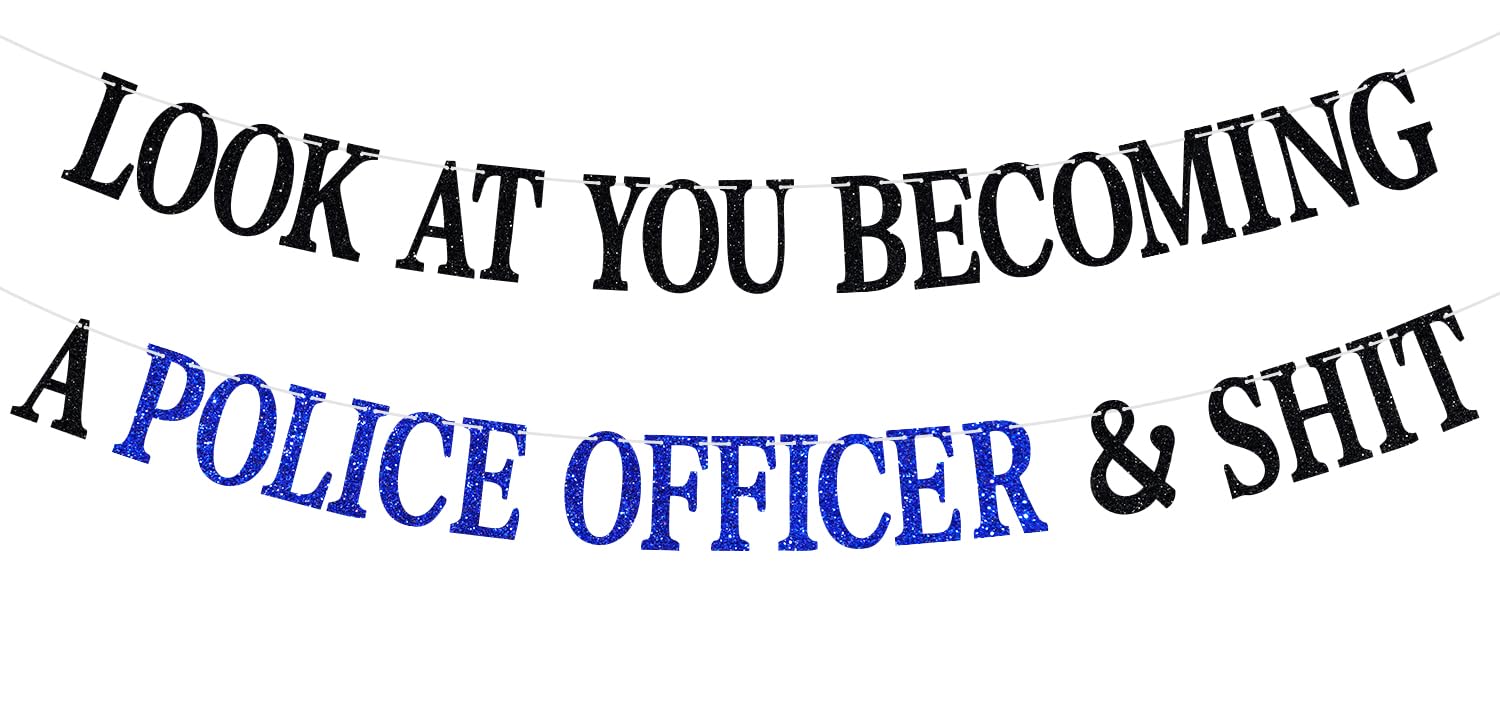 Amazon.com: Congrats Officer Banner, Future Police Officer Hanging Decorations, Class of 2025 ...