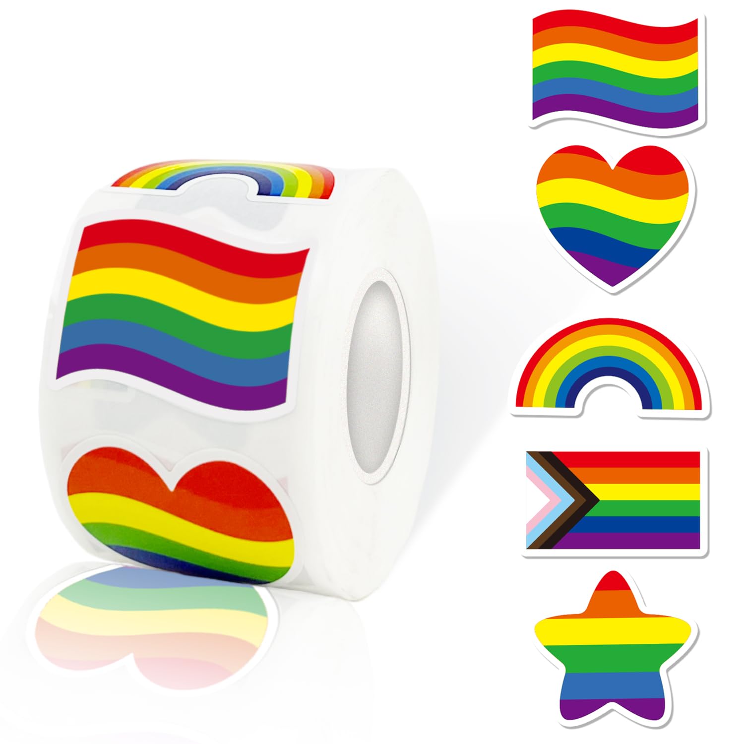 Amazon.com: Starboling 500 PCS Pride Stickers,Progress Pride Rainbow ...